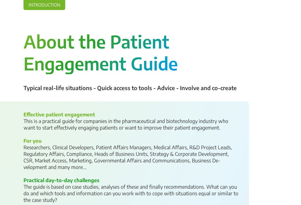 Patient Advisory Board - Patient Engagement Guide