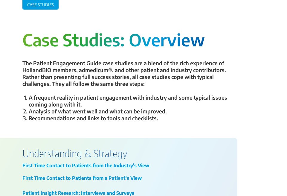 Case Studies - Patient Engagement Guide